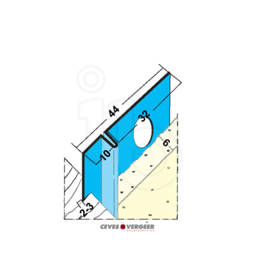 Stucstop/aansluitprofiel verzinkt staal L= 3000mm - 1326-3.00 | IB.NL