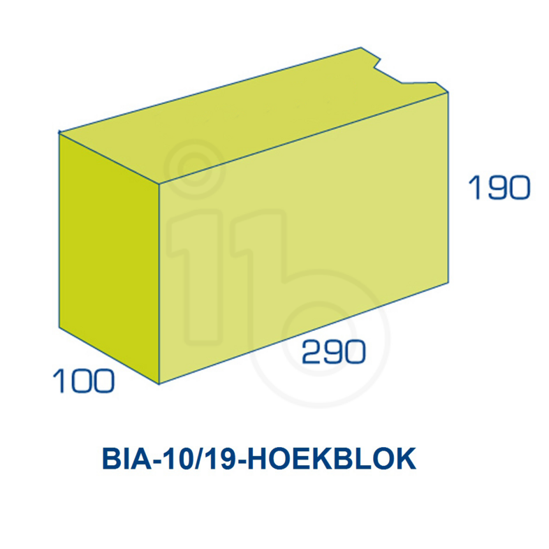 BIA Beton Grindbetonblok vuilwerk BIA-10/19 klinker 290x100x190 mm ...