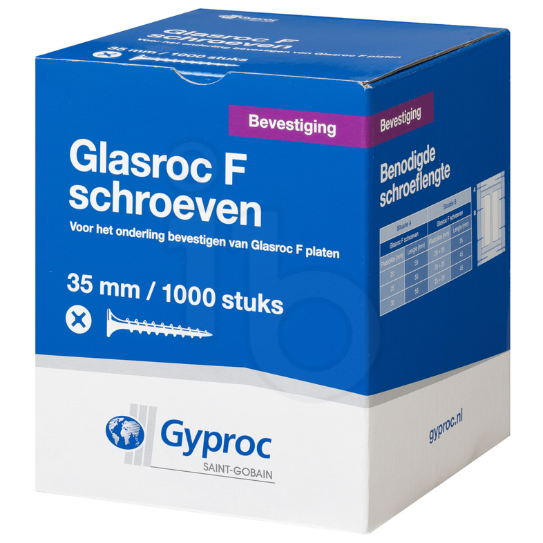 Gyproc Glasroc F schroef 35 mm | IB.NL