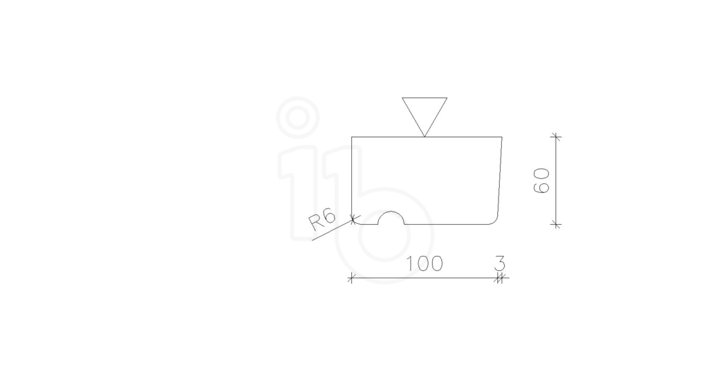 Betonlatei voorgespannen 60-serie met waterhol 1800x100x60mm | IB.NL