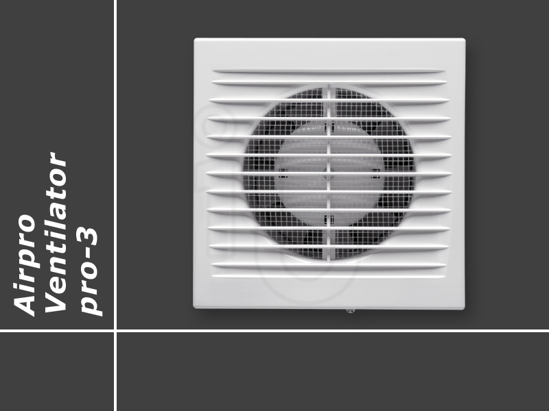 AirPro Pro-3 Inbouwventilator diam 125mm Kogel.Standaard CE pak 3 st ...